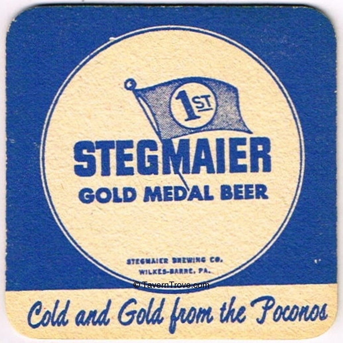 Item #32924 1958 Stegmaier Gold Medal Beer Coaster PA-STEG-32