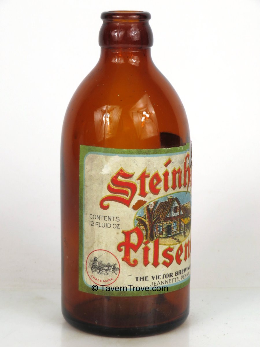 Item #18360 1937 Steinhaus Pilsener Beer Stubby Bottle