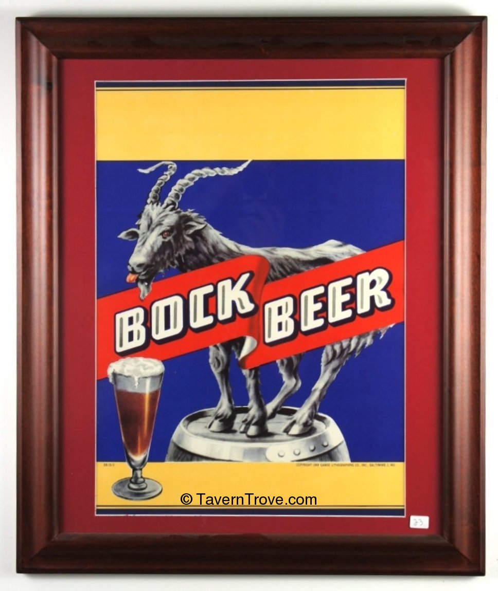Item #83598 1949 Stock Bock Beer BB-26-S Lithograph