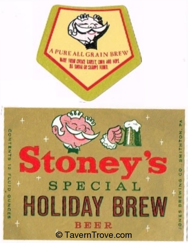 Item #65698 1957 Stoney's Holiday Brew Beer Label