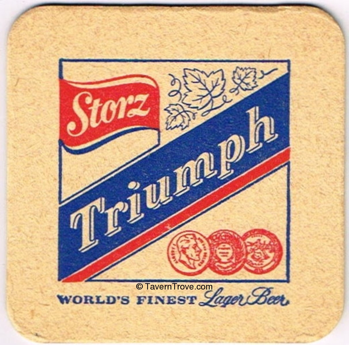 Item #7341 1963 Storz Triumph Beer Coaster NE-STOR-20