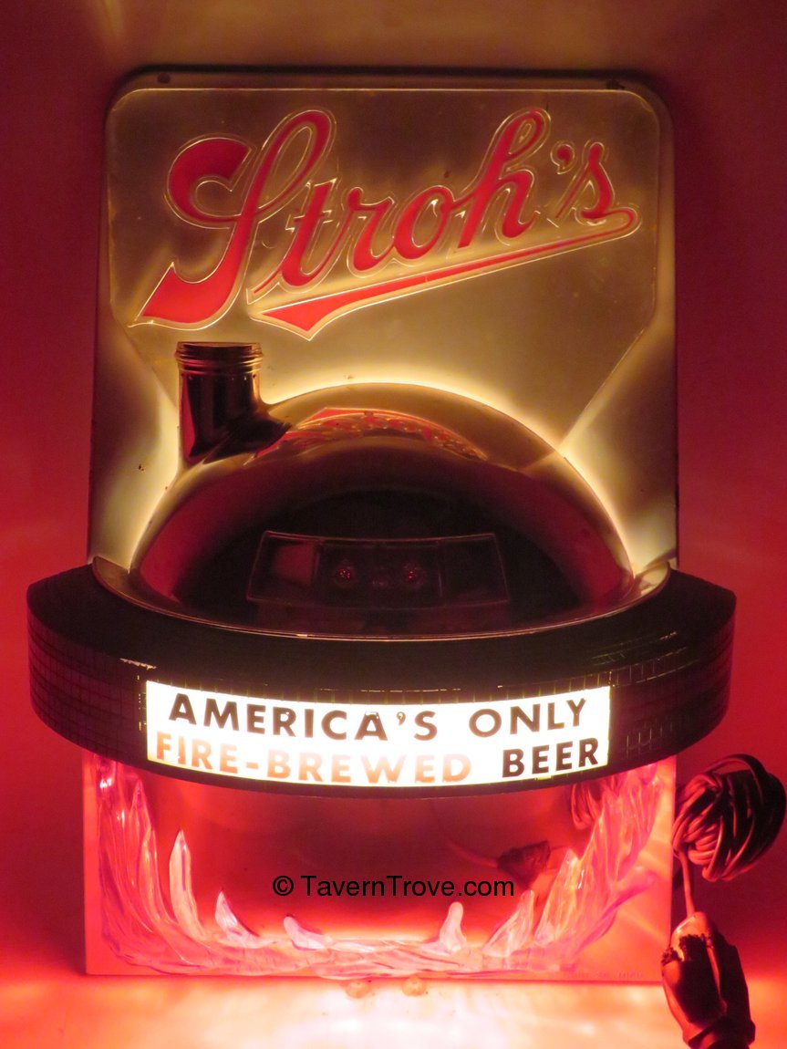 Item #100023 1960 Stroh's Beer "Fire Kettle" Motion Sign