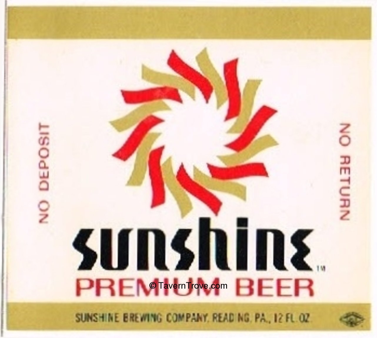 Item #65559 1965 Sunshine Premium Beer Label