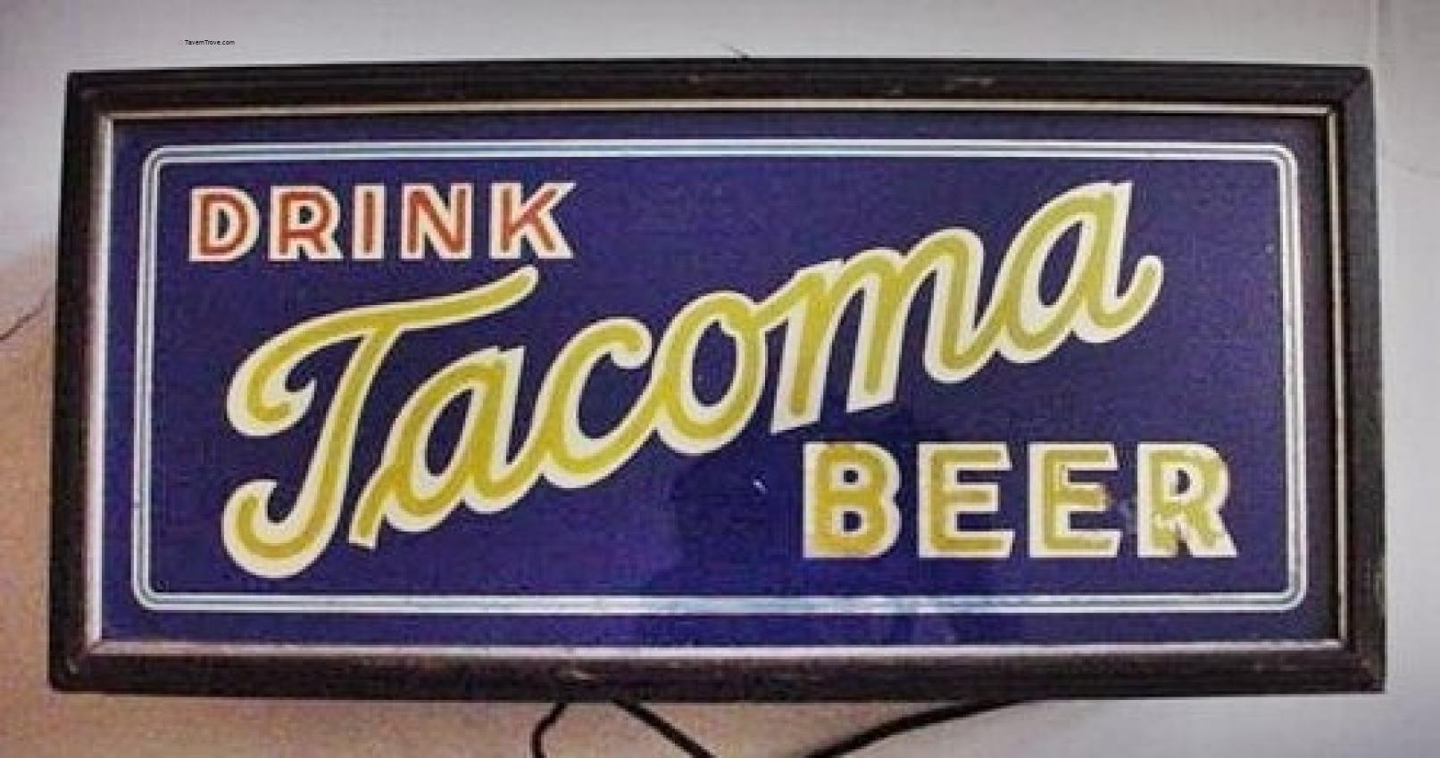 Item #87196 1935 Tacoma Beer Glass-Faced Illuminated Sign