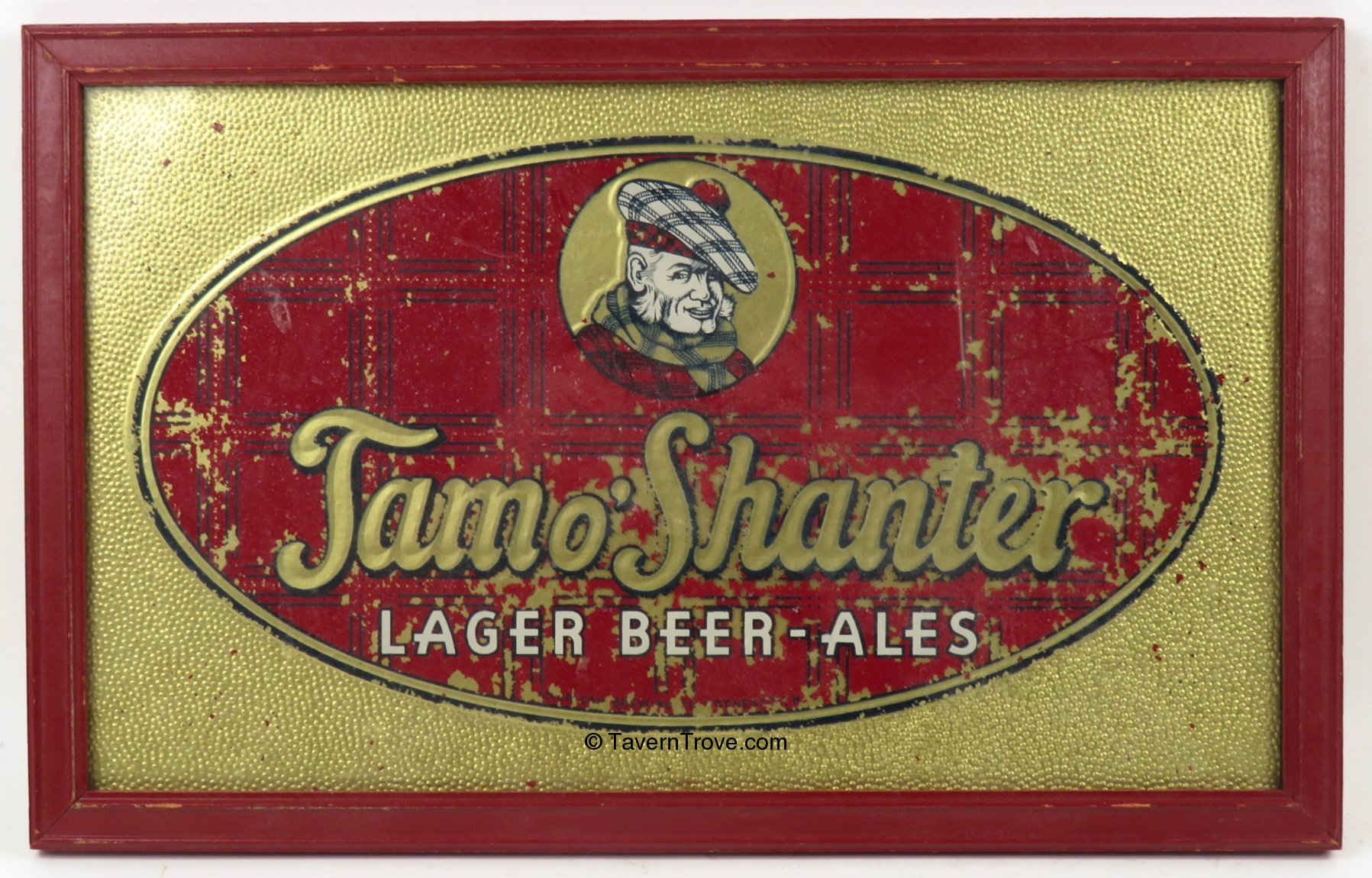 Item #95778 1940 Tam o' Shanter Beer and Ale ROG Sign Reverse-Painted ...