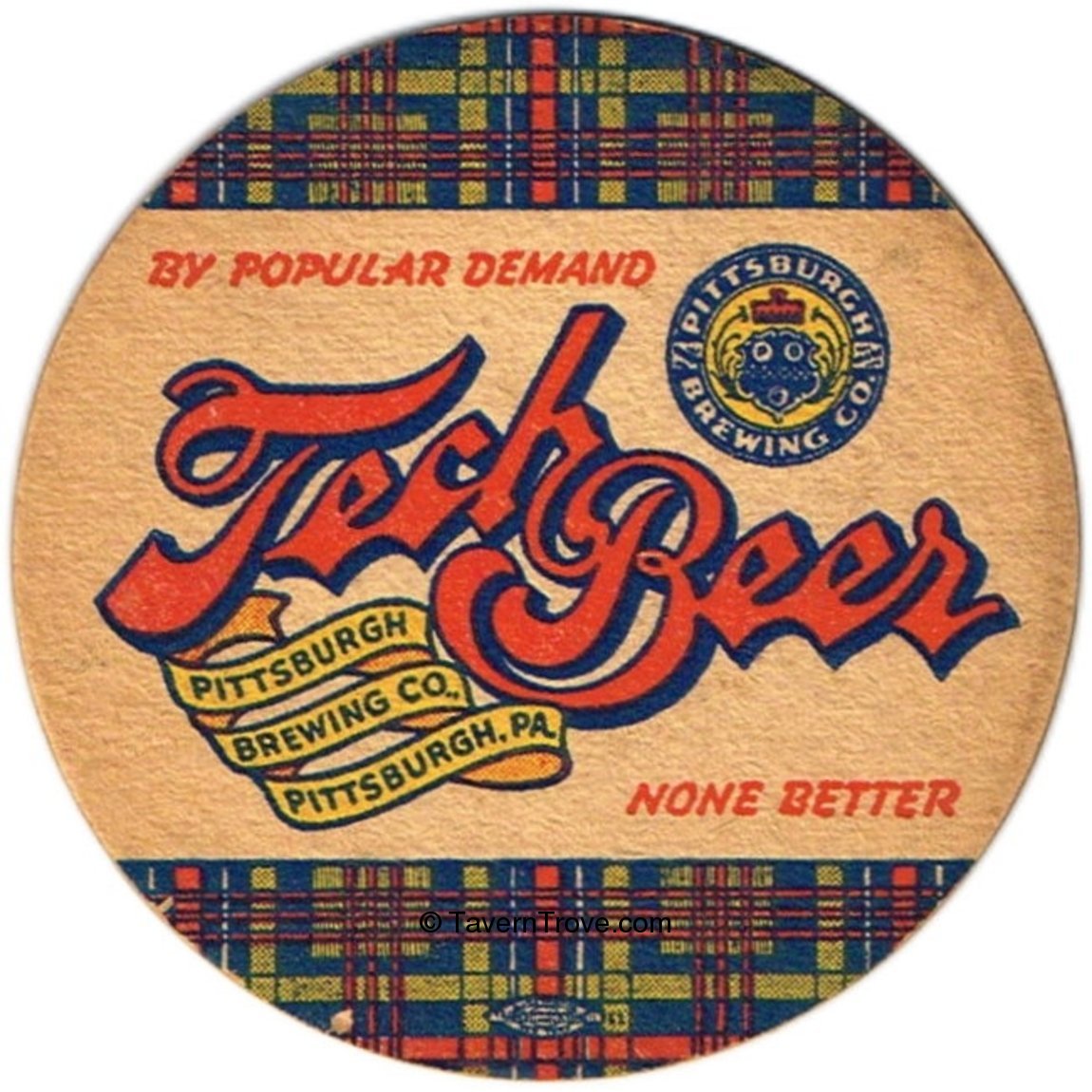 Item #4399 1938 Tech Beer Coaster PA-PIT-26