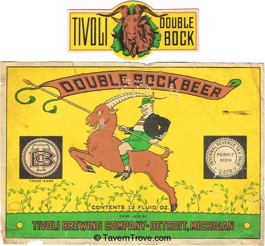 Item #100334 1934 Tivoli Double Bock Beer Label CS51-17