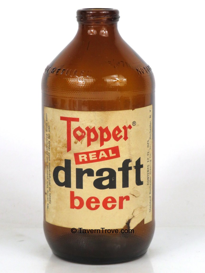 Item #95157 1969 Topper Real Draft Beer Handy "Glass Can" Bottle