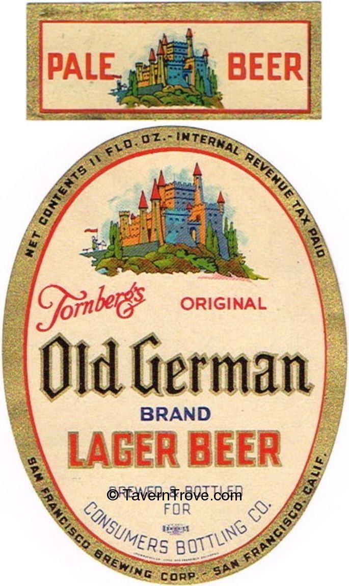 Item #4550 1939 Tornberg's Old German Lager Beer Label WS47-10