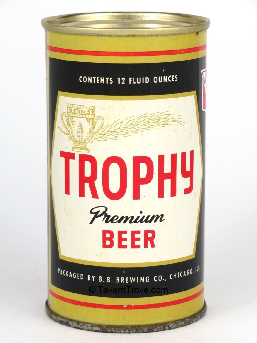 Item #60010 1956 Trophy Premium Beer Flat Top Can 140-01