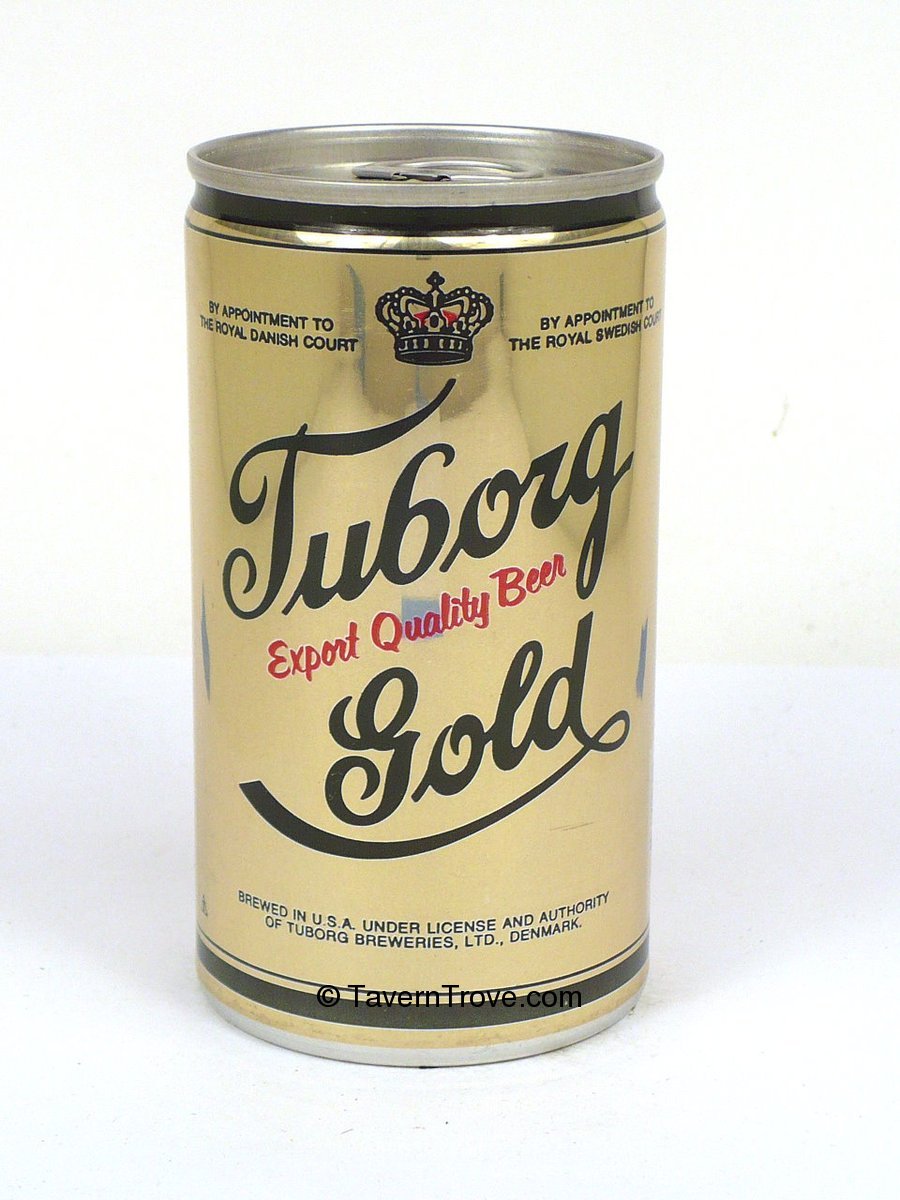 Item #14259 1977 Tuborg Gold Beer Tab Top Can T131-16V