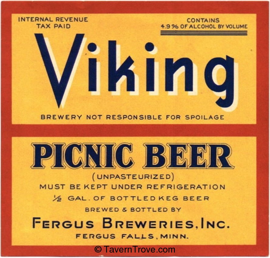 Item #77179 1937 Viking Lager Beer Label CS83-08