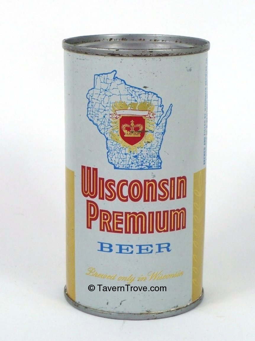 1965 Flat Top Cans, 10 to 12oz - Wisconsin Premium Beer - Tavern Trove