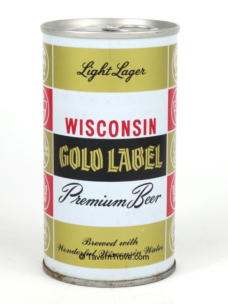 Item #17777 1971 Wisconsin Gold Label Premium Beer Tab Top Can T135-20