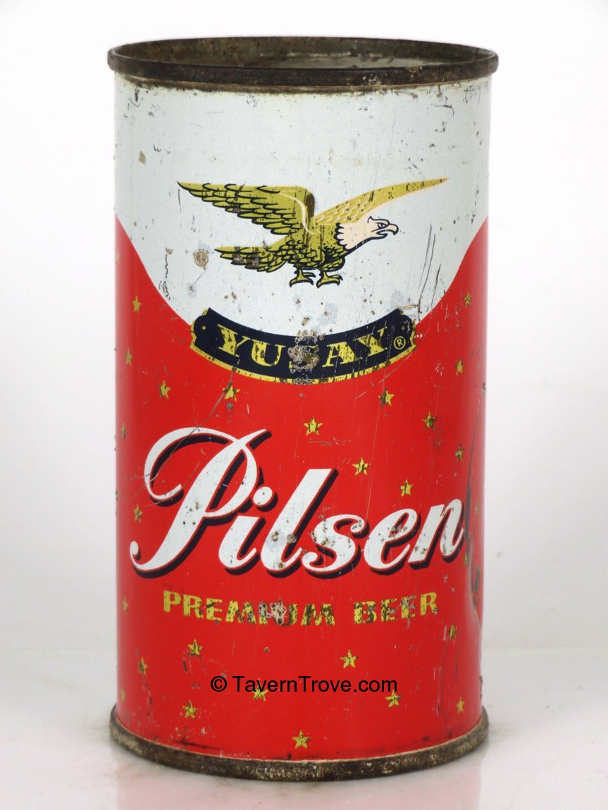 Item #34796 1957 Yusay Pilsen Premium Beer Flat Top Can 147-11.1