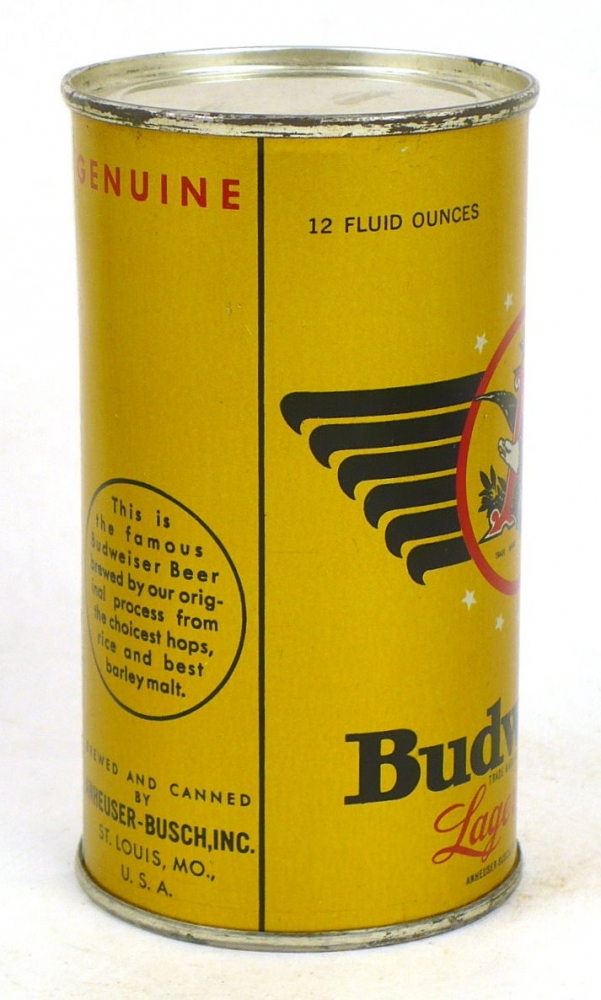 Item #75712 1948 Budweiser Lager Beer Flat Top Can 44-02.1b