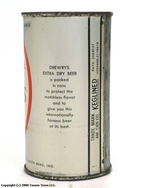Item #38596 1953 Drewrys Extra Dry Beer Flat Top Can 56-02.1