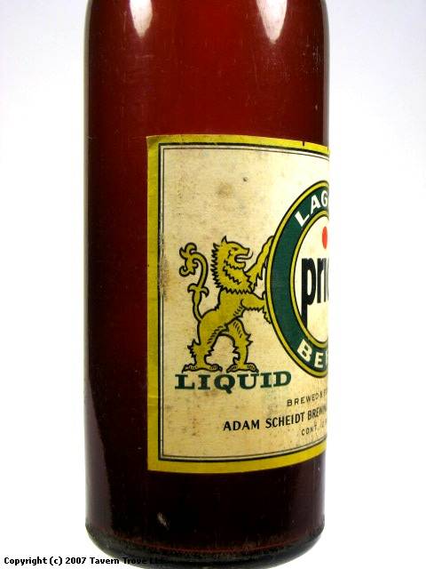 Item #31125 1954 Prior Lager Beer (full) Bottle