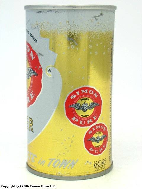 Item #28481 1965 Simon Pure Beer Tab Top Can T125-02