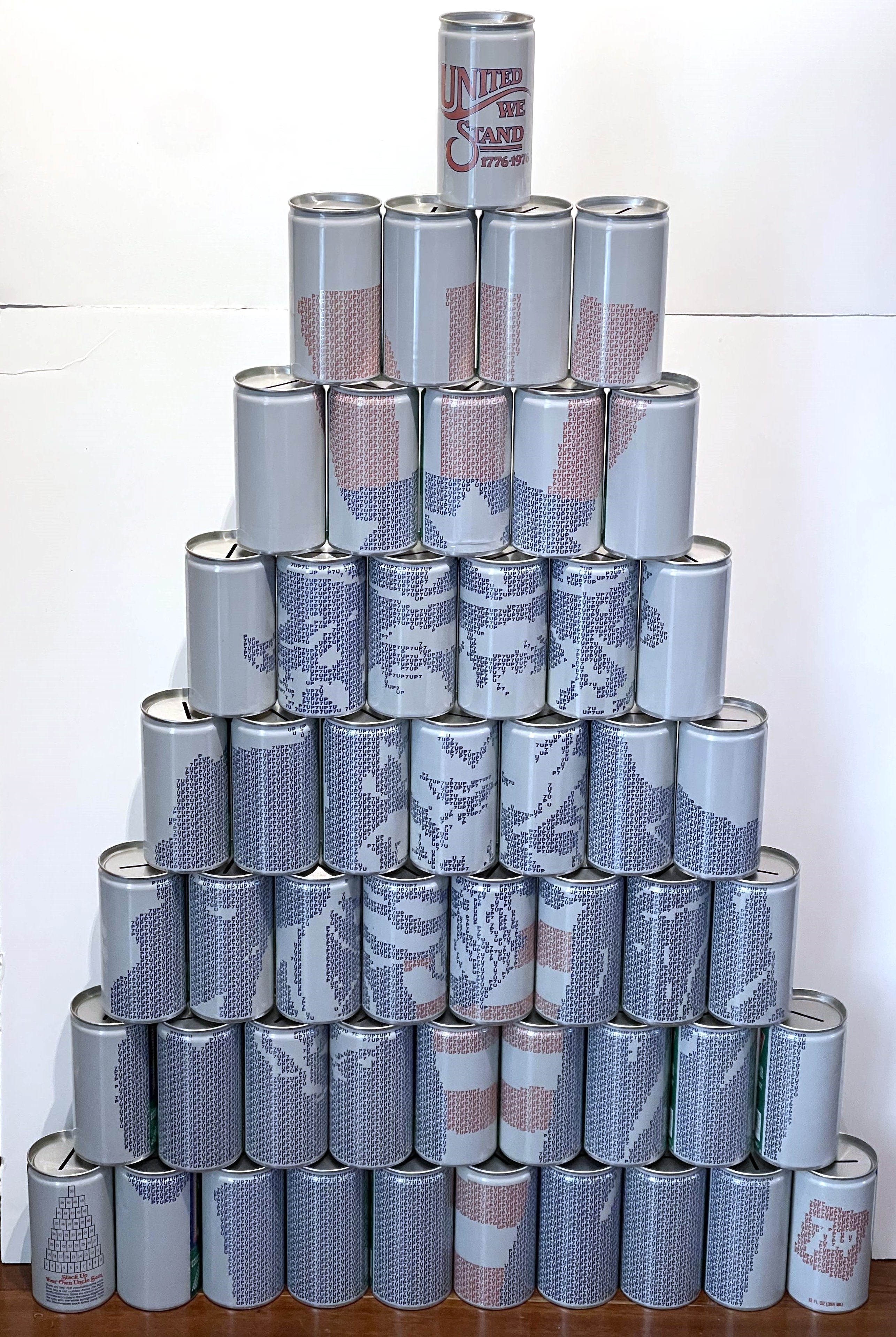 Item #103672 1976 7up Bicentennial Can Set Matching in ALUMINUM Tab Top Can