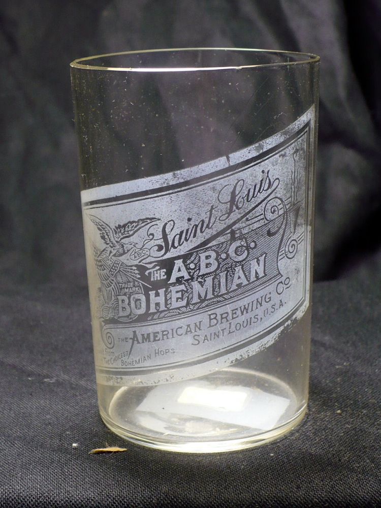 Item #84671 1905 A.B.C. Bohemian Beer Etched Glass