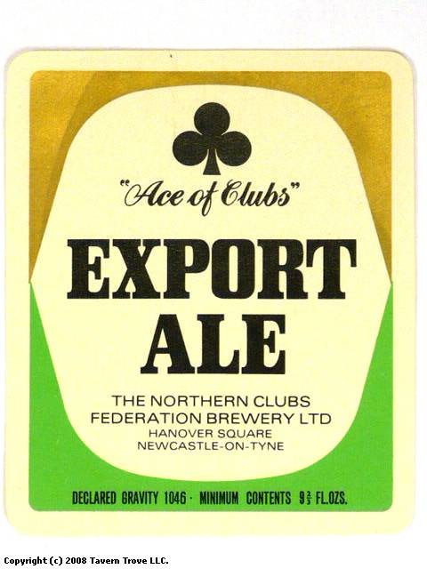 Item #45590 1966 Ace Of Clubs Export Ale Label