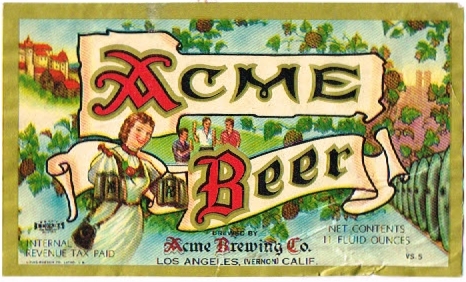 Item #61216 1937 Acme Beer Label WS8-06