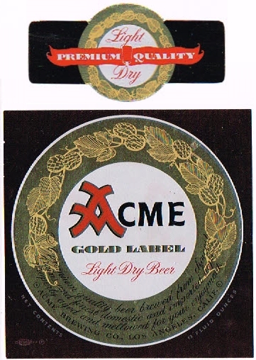 Item #67758 1951 Acme Gold Label Beer Label