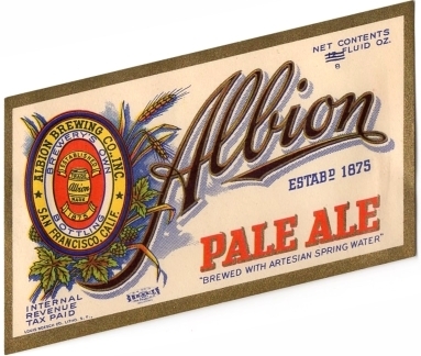 Item #23606 1937 Albion Pale Ale Label WS35-03
