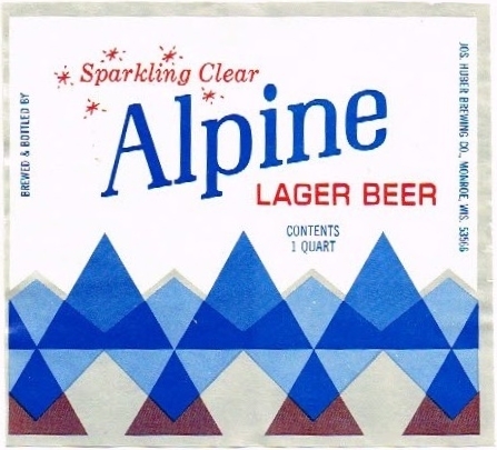 Item #69173 1970 Alpine Lager Beer Label