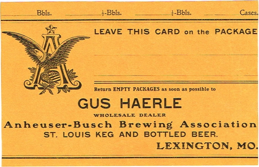 Item #84754 1900 Anheuser Busch Beers Label No Ref.