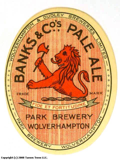 Item #45439 1953 Banks's & Co.'s Pale Ale Label
