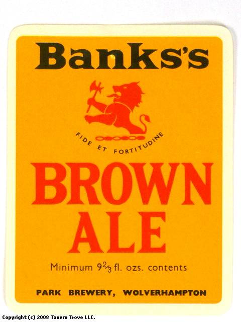 Item #45446 1964 Banks's Brown Ale Label