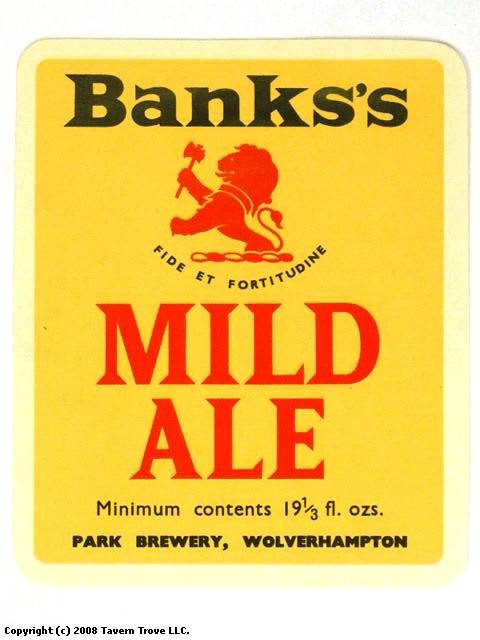 Item #45445 1964 Banks's Mild Ale Label