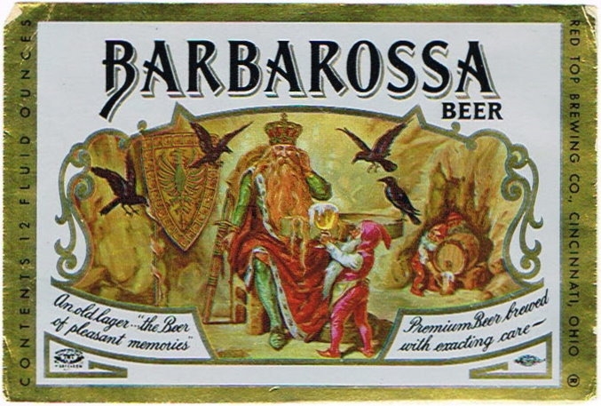 Item #80754 1950 Barbarossa Beer Label