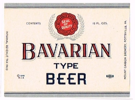 Item #2917 1948 Bavarian Type Beer Label PA101-15
