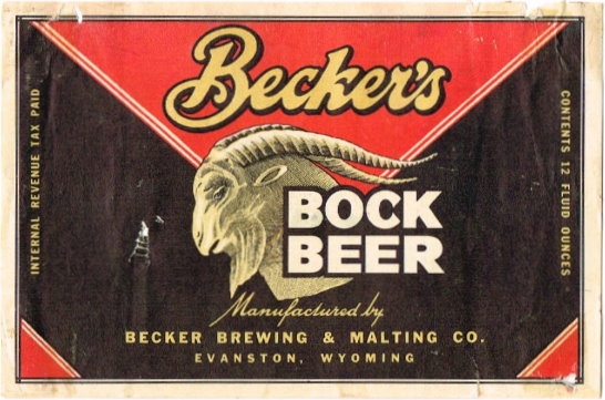 Item #75131 1943 Becker's Bock Beer Label WS128-25