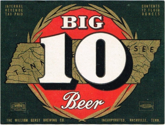 Item #2971 1938 Big 10 Beer Label ES120-12