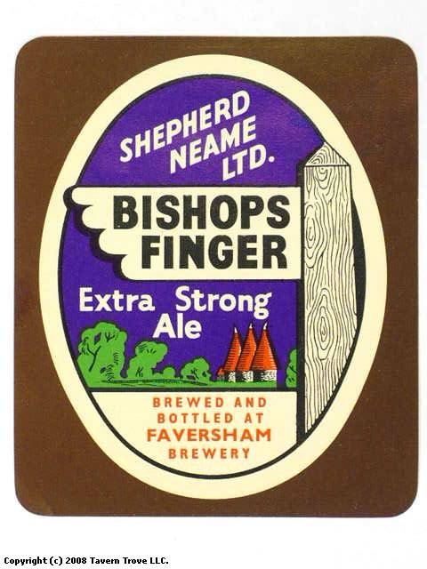 Item #39094 1964 Bishops Finger Extra Strong Ale Label