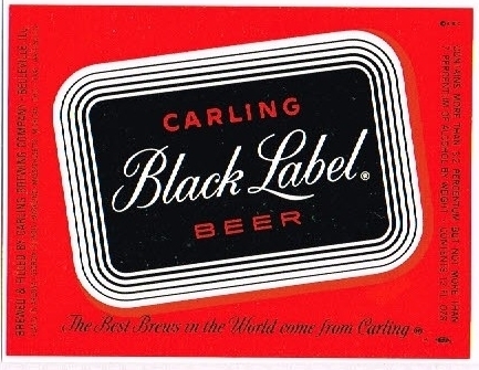 Item #64056 1958 Black Label Beer Label