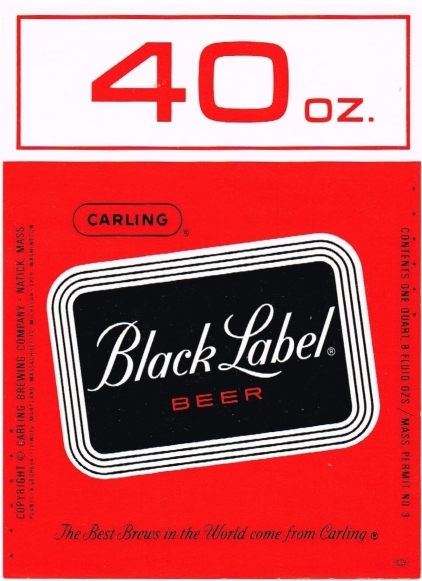 Item #71673 1962 Black Label Beer Label