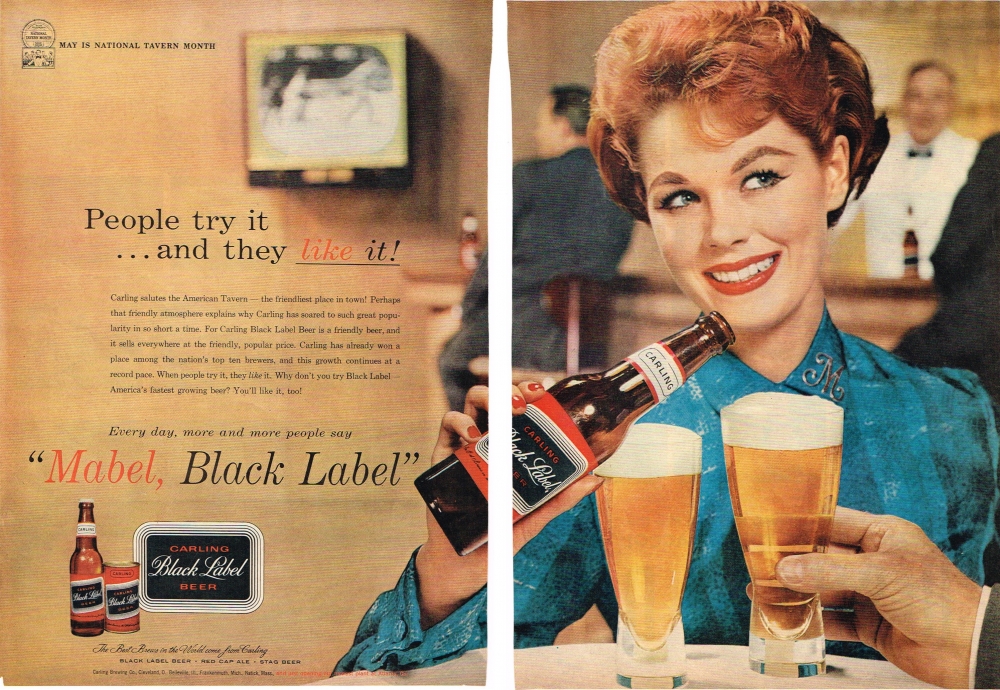 Item #78840 1959 Black Label Beer Paper Ad