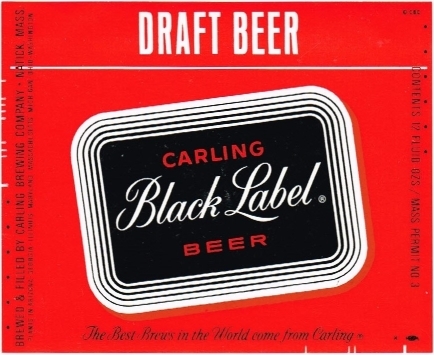Item #71667 1965 Black Label Draft Beer Label