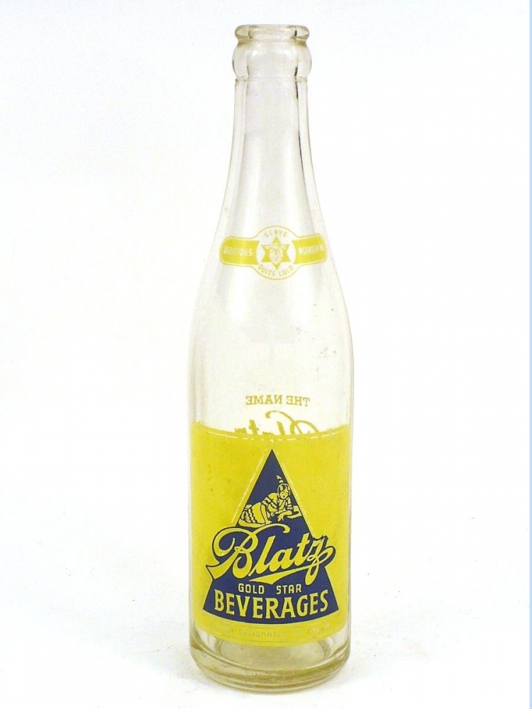 Item #90140 1935 Blatz Gold Star Beverages ACL Bottle