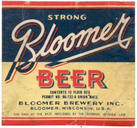Item #56909 1933 Bloomer Beer Label WI41-10