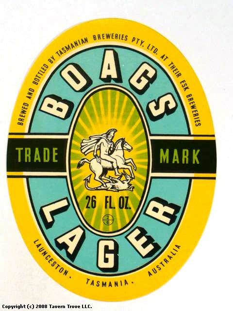 Item #46180 1964 Boags Lager Label