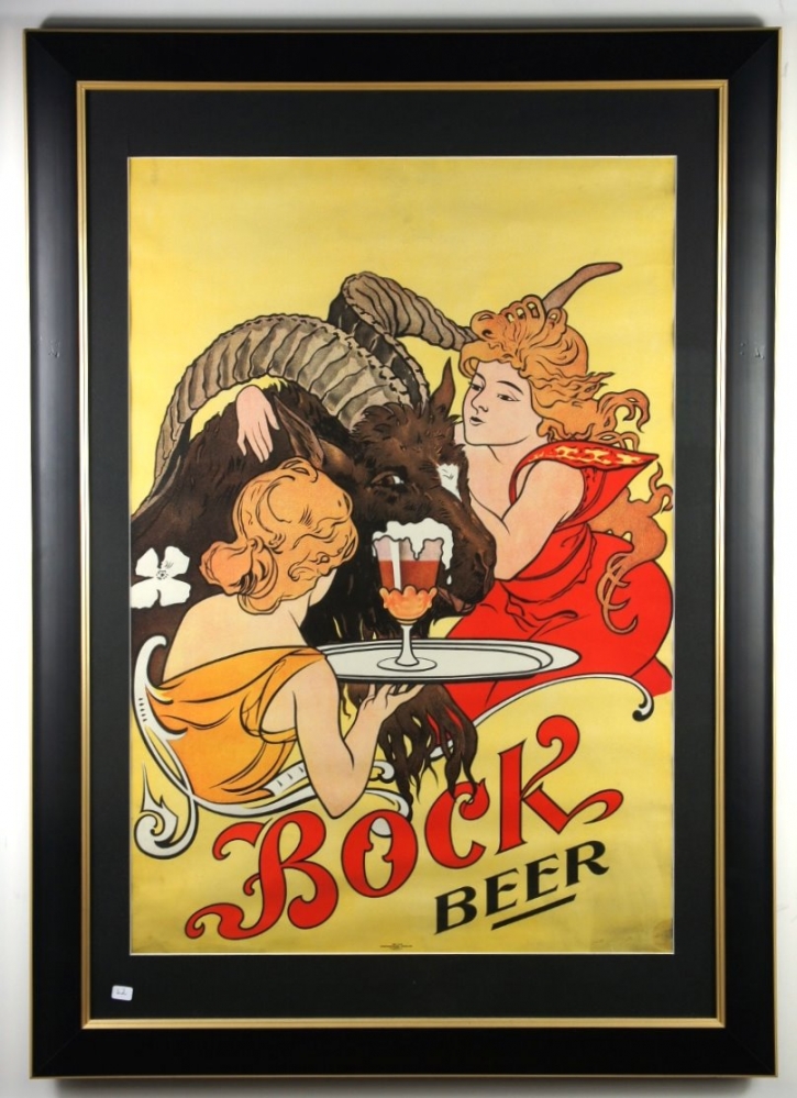 Item #83584 1910 Bock Beer Sample #146 Lithograph