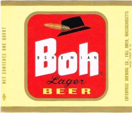 Item #70591 1958 Boh Bohemain Lager Beer Label