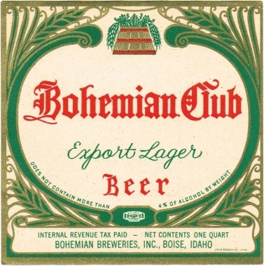 Item #61625 1943 Bohemian Club Beer Label WS