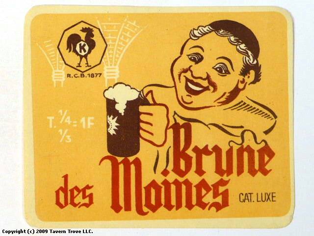 Item #48677 1960 Brune Des Moines Label